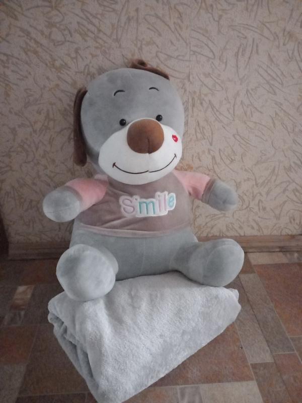 Плед з мякою іграшкою — ціна 200 грн у каталозі Пледи Купити товари для дому та побуту за