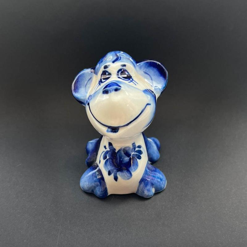 Фігурка декоративна мавпа гжель — ціна 105 грн у каталозі Статуетки Купити товари для дому та