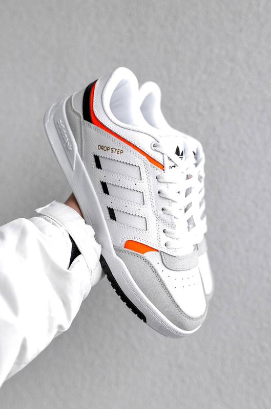 Кроссовки adidas drop step white кожаные мужские женские белые кеды ...