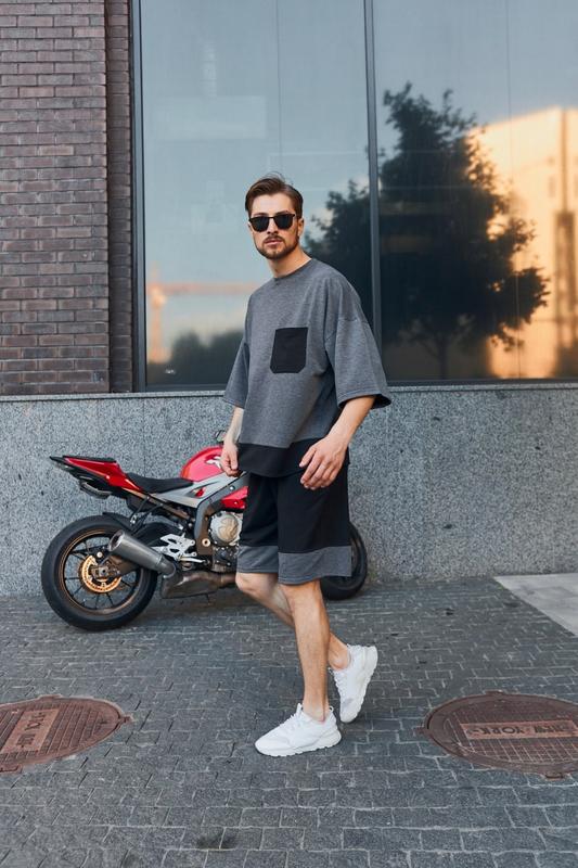 Комплект мужской asos на лето оверсайз хлопковый костюм с карманами ...