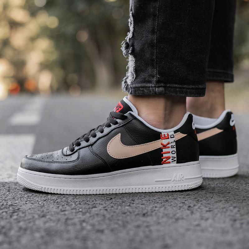 Мужские кожаные черно-белые кроссовки nike air force 🆕 найк аир форс ...
