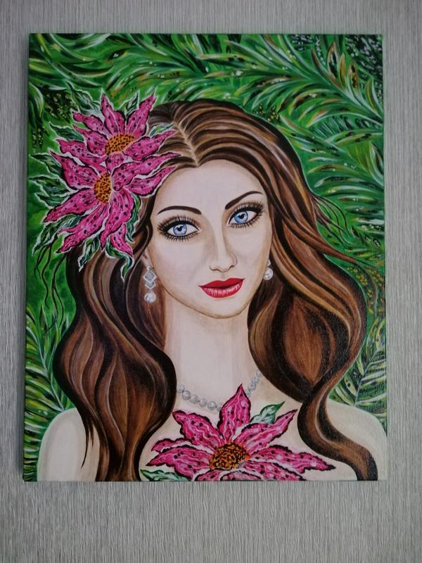 Картина тропіканка ручна робота — ціна 9499 грн у каталозі Картини Купити товари для дому та