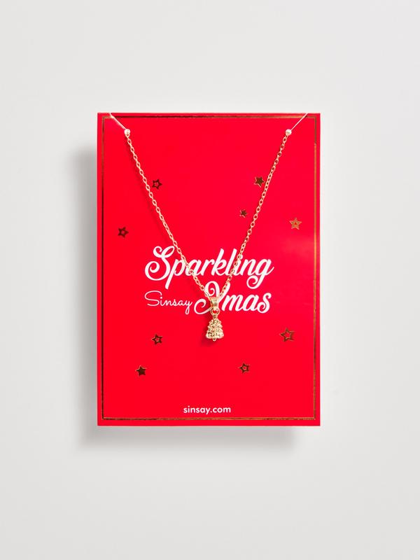 Ланцюжок ланцюг цепочка кольє золотисте з кулоном ялинкою стильне якісне нове — цена 104 грн в