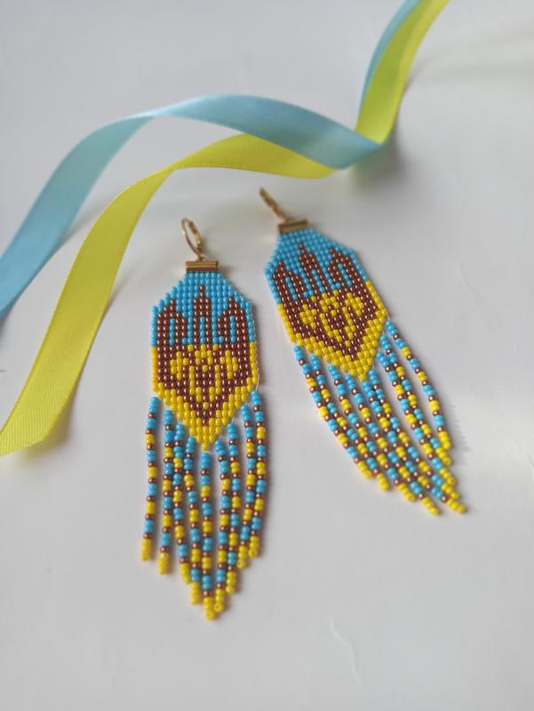 Сережки з бісеру — цена 480 грн в каталоге Серьги Купить аксессуары по доступной цене на Шафе