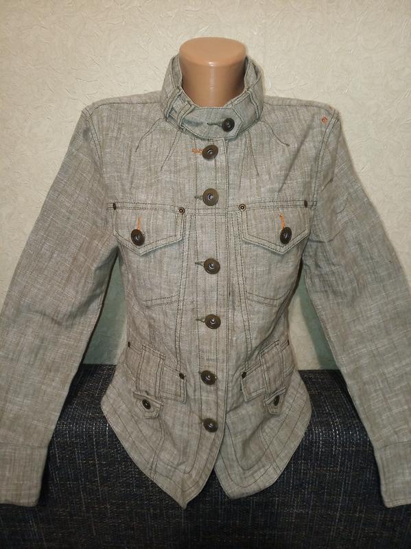 Льняной женский пиджак — цена 250 грн в каталоге Пиджаки и жакеты Купить женские вещи по
