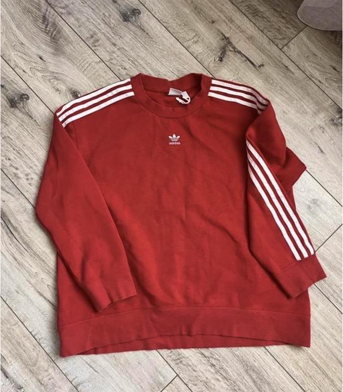 Adidas originals адидас кофта мужская чоловіча красная коттон свитшот ...