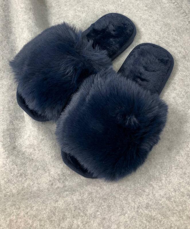 Домашні шльопанці з хутром шльопанці з хутром — ціна 610 грн у каталозі Капці Купити жіночі