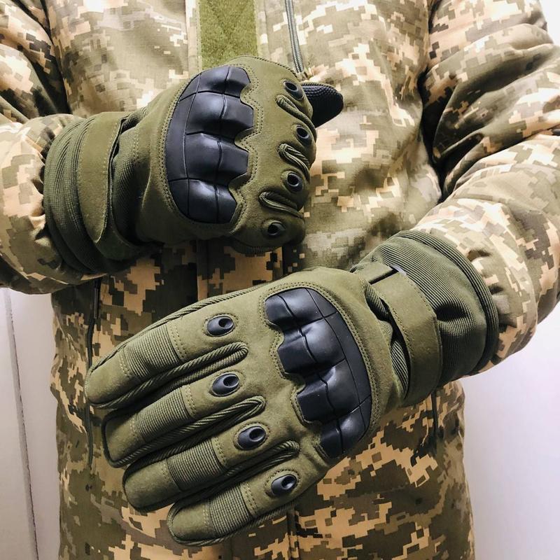 Зимові штурмові рукавиці перчатки военные хакі хаки зеленые перчатки ...