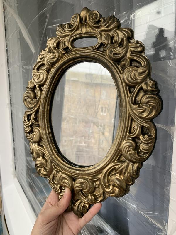 Вінтаж вінтажне настінне дзеркало вензелі барокко золоте старовинне люстерко винтажное старинное