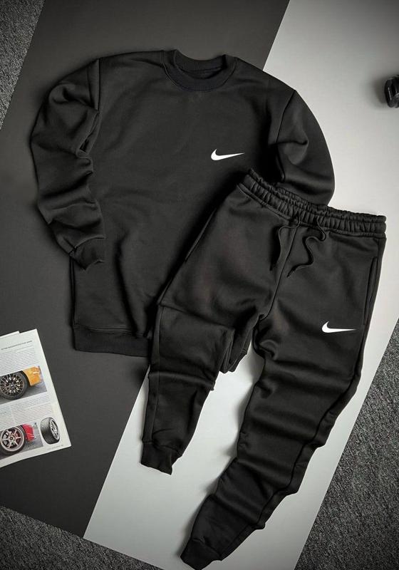 Мужской зимний спортивный костюм nike черный | утепленный комплект найк ...