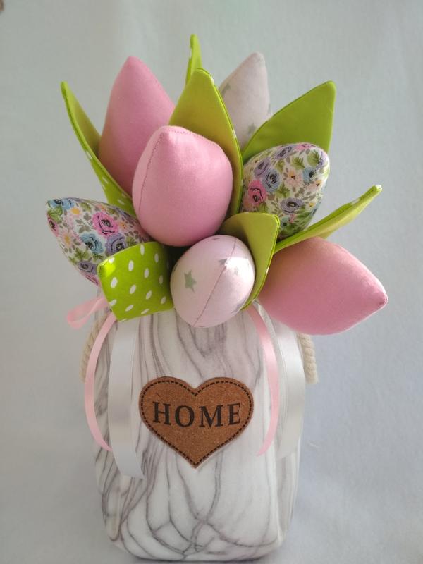 Текстильні тюльпани — ціна 385 грн у каталозі Декоративні елементи Купити товари для дому та