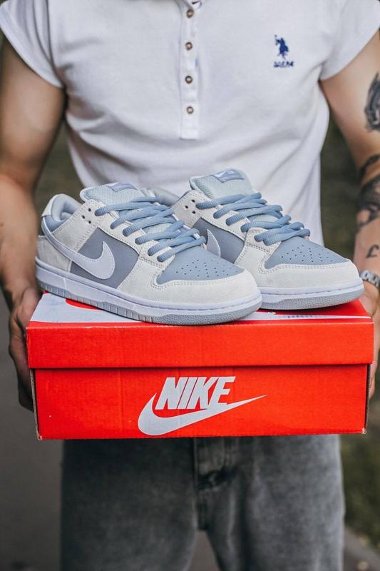Мужские кожаные кроссовки nike sb dunk grey suede #найк — цена 2200 грн ...
