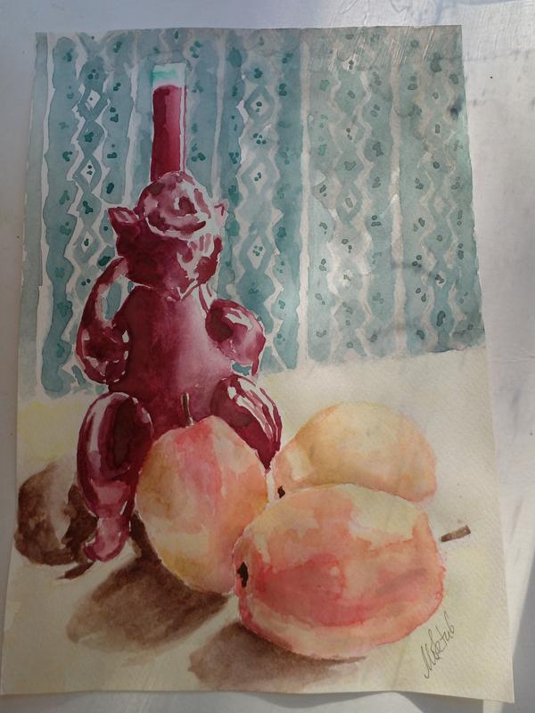 Акварель вино і груші — цена 90 грн в каталоге Картины Купить товары для дома и быта по