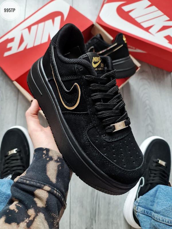 Nike air force 1 suede black, кроссовки женские чёрные найк форс ...