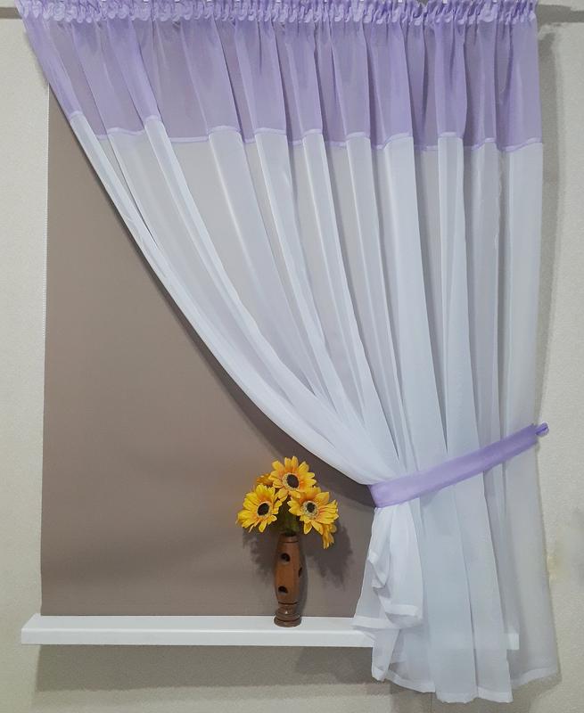 Фіранка коротка тюль — ціна 410 грн у каталозі Штори Купити товари для дому та побуту за