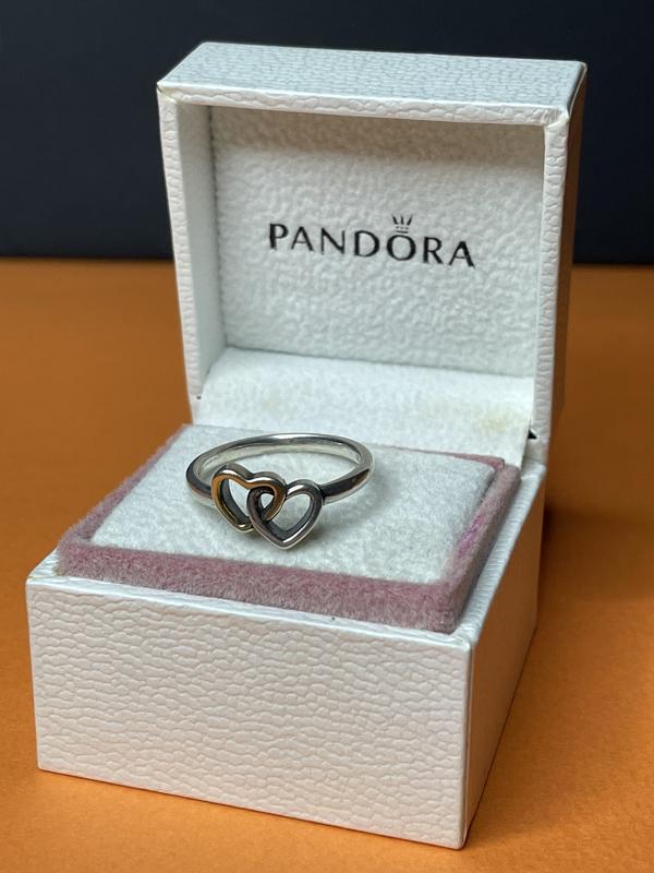 Серебряное кольцо пандора два сердца сердечка сердце серебро проба 925 ...