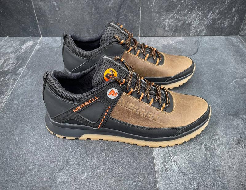 Мужские кожаные кроссовки мерел чоловічі шкіряні кросівки merrell ...