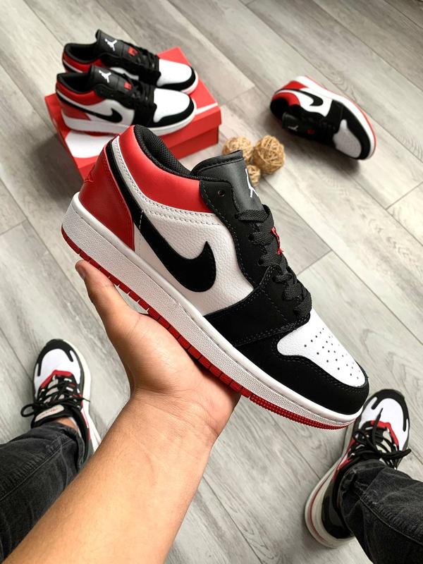 Мужские кожаные кроссовки найк джордан красные nike air jordan red ...