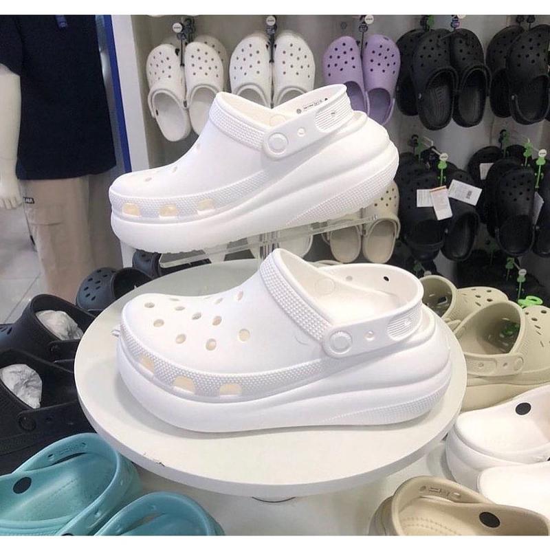 Кроксы crocs crush platform white белые кроксы на платформе — цена 1899 ...