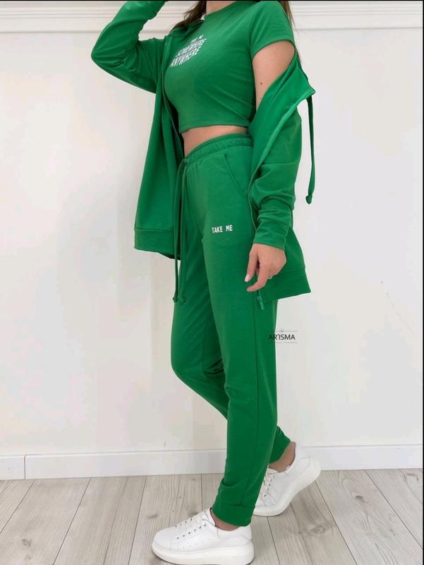 Тройка 💚💚💚 48 46 44 42 р. костюм размеры женский женская спортивный ...