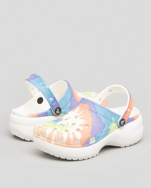 Крокс класссек платформа молити белые crocs classic platform tie dye ...