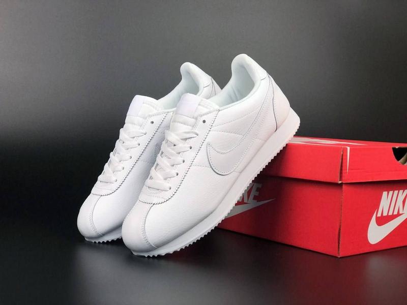 Мужские белые кожаные кроссовки nike cortez 🆕 кроссовки найк кортез ...