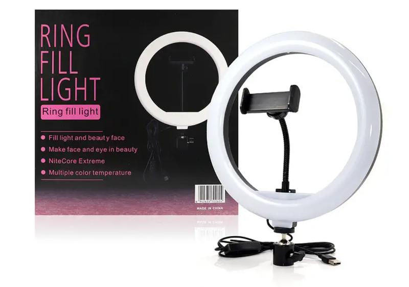 Лампа діодна кільцева для селфі 10" (26 см) cxb-260 — ціна 261 грн у каталозі Лампочки Купити ...