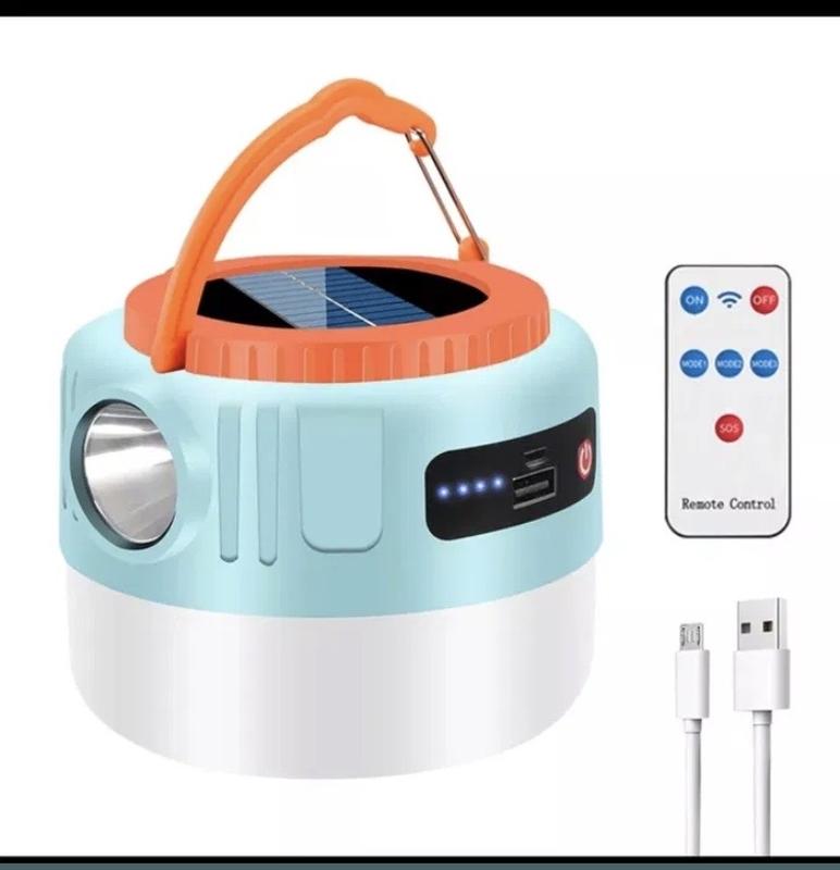 Ліхтарик лампа кемпінгова туристична акумуляторна повербанк сонячна батарея — ціна 569 грн у