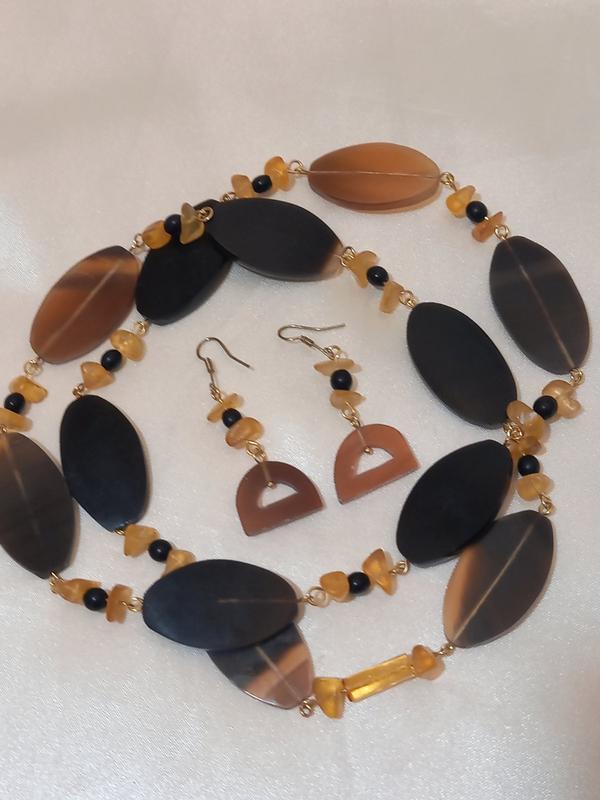 Прикраси рог янтар вінтаж — ціна 250 грн у каталозі Кольє і намиста Купити аксесуари за