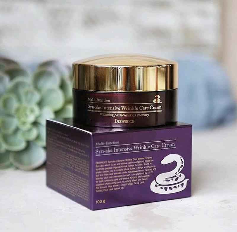 Крем со змеиным ядом deoproce syn-ake intensive wrinkle care cream ...