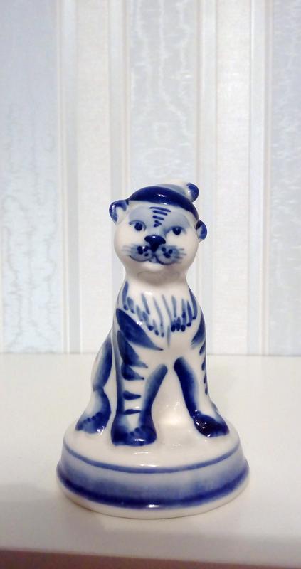 Статуэтка тигренок гжель — цена 380 грн в каталоге Статуэтки Купить товары для дома и быта по