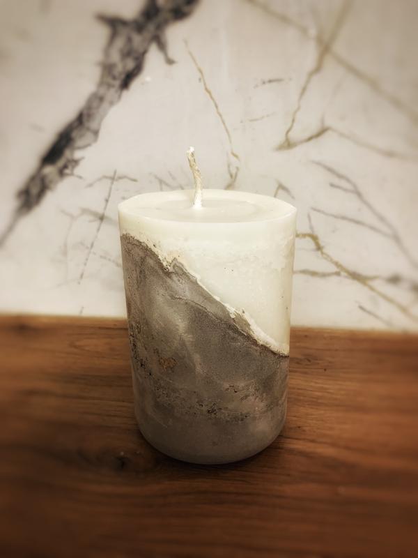 Соевая свеча на бетоне — цена 190 грн в каталоге Свечи Купить товары для дома и быта по