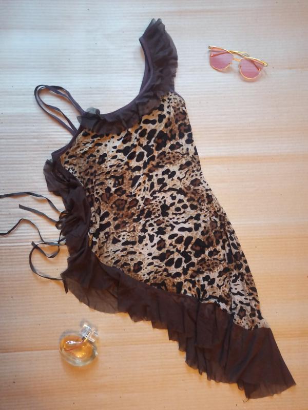 Сексуальный пеньюар ночная сорочка с тигровым принтом с м — цена 425 грн в каталоге Пеньюары