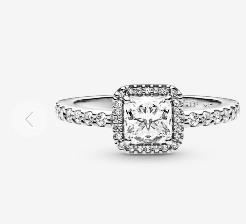 Каблочка pandora, сияющий квадрат, — цена 1350 грн в каталоге Кольца и ...