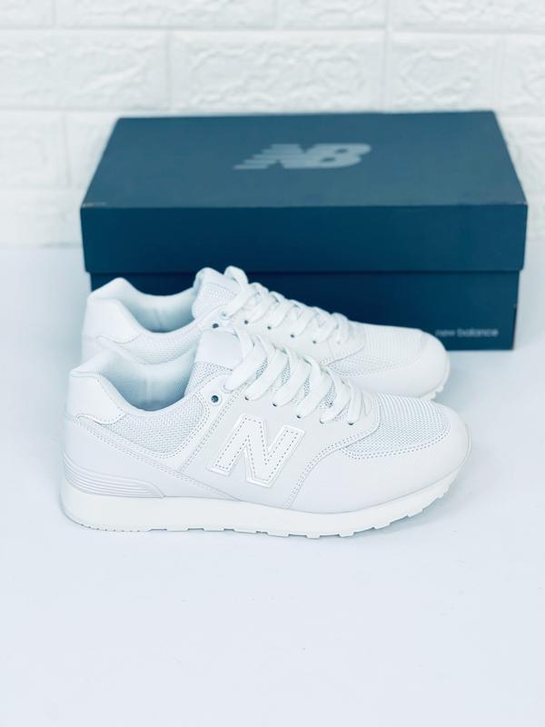 Кроссовки мужские нью беланс 574 белые весенние кросовки new balance ...