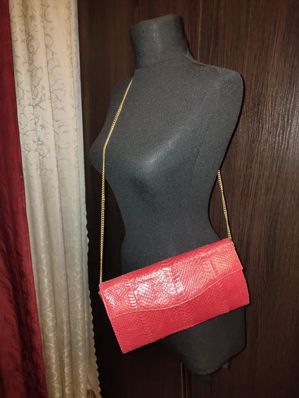 Сумка клатч из натуральной кожи питона змеи винтаж — цена 400 грн в каталоге Клатчи Купить