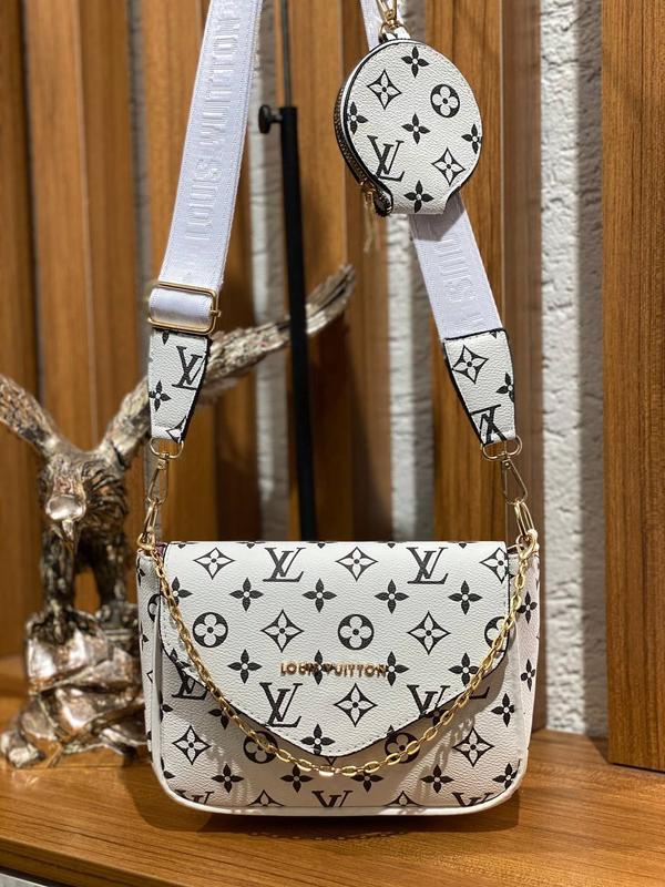 Сумка белая женская в стиле louis vuitton 2в1 клатч сумка луи витон ...