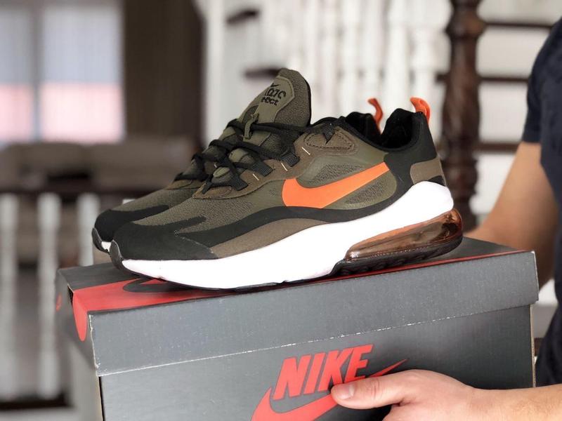 Кроссовки nike air max 270 react темно-зеленые , найк айр макс 270 ...