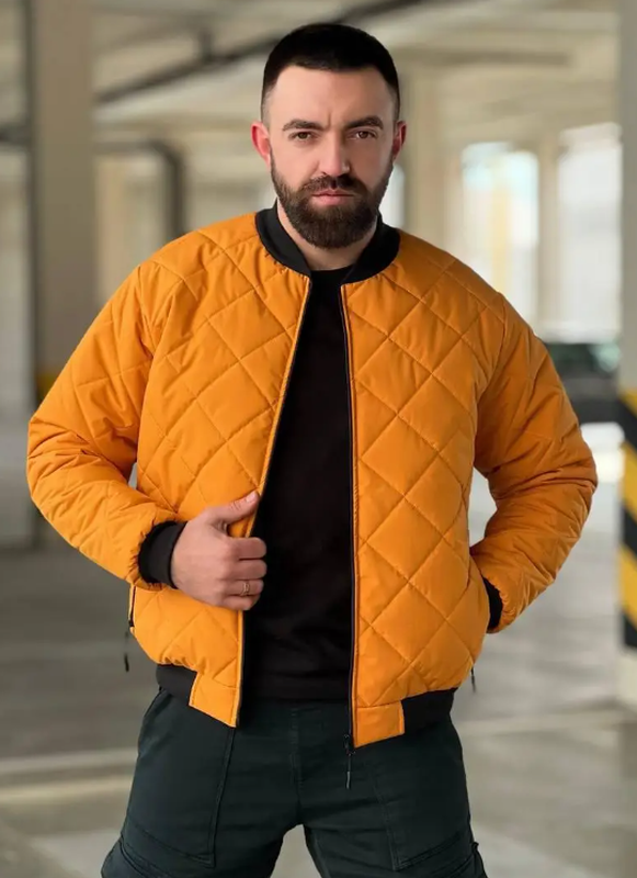 Куртка-бомбер мужская стеганная на подкладке m, l, xl, xxl 7 цветов av5 ...