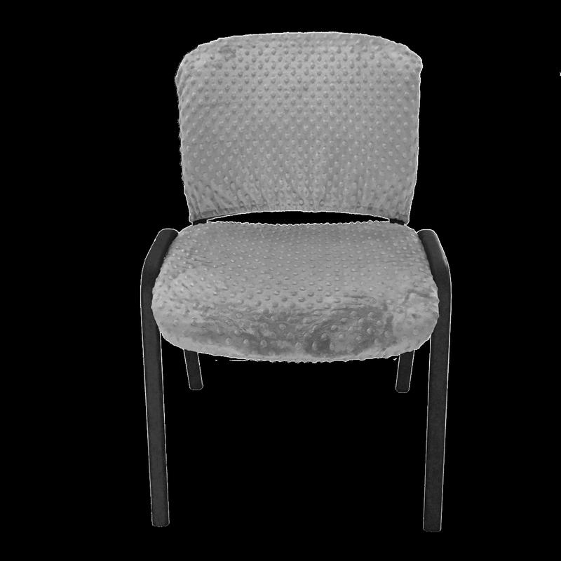 Плюшевий чохол на офісне крісло натяжний на резинці Minkyhome світло сірий Mh 201 — ціна 540