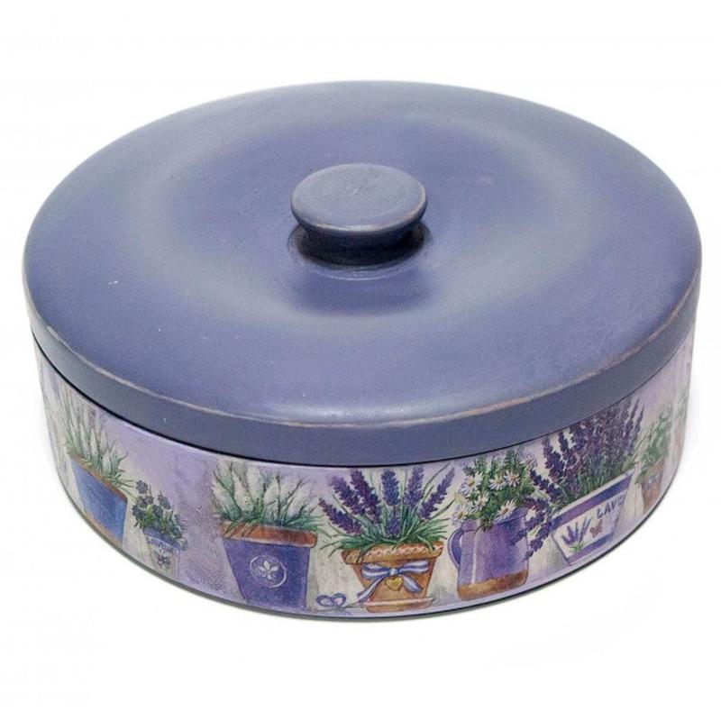 Скринька кругла лаванда 16 5 6 см масив дерева — ціна 500 грн у каталозі Скриньки Купити