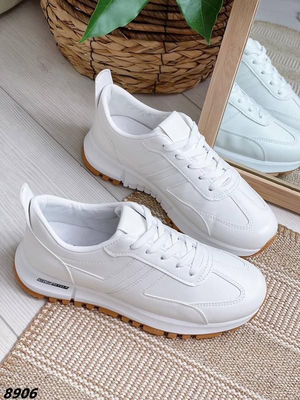 Кросівки білий екошкіра — ціна 989 грн у каталозі Кросівки Купити жіночі речі за доступною