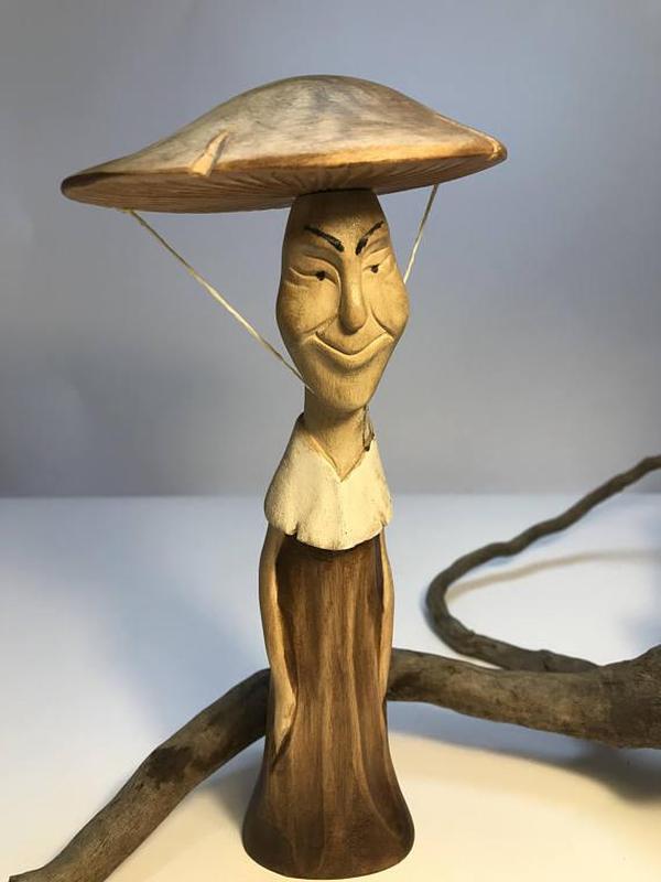 Коллекционная статуэтка гриб бледная поганка статуэтка из дерева фигурка из дерева