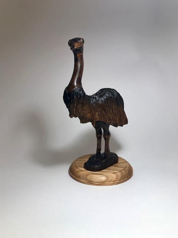 Коллекционная статуэтка страус нанду статуэтка из дерева фигурка из дерева скульптура из