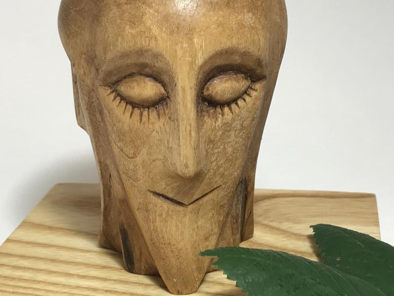 Статуэтка из дерева фигурка из дерева статуэтка трехликий янус скульптура из дерева