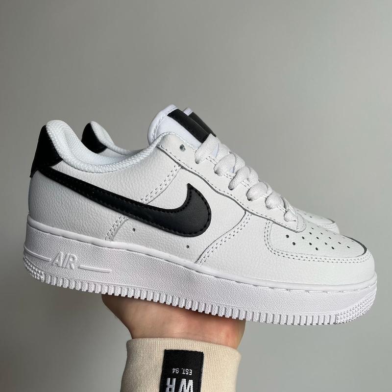 Кроссовки женские nike air force 1 low белые / черные, найк аир форс ...