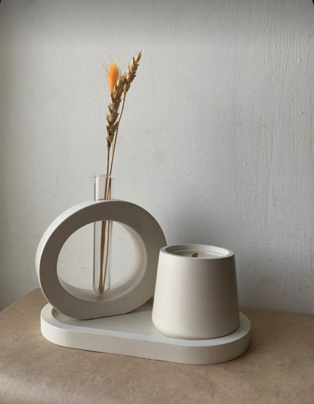Набор ваза минимализм на подставке — цена 330 грн в каталоге Вазы Купить товары для дома и быта