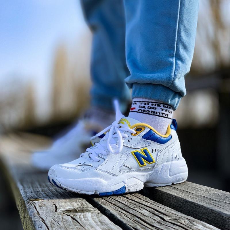 Кроссовки new balance 608 💙💛женские кожаные белые нью беланс — цена ...