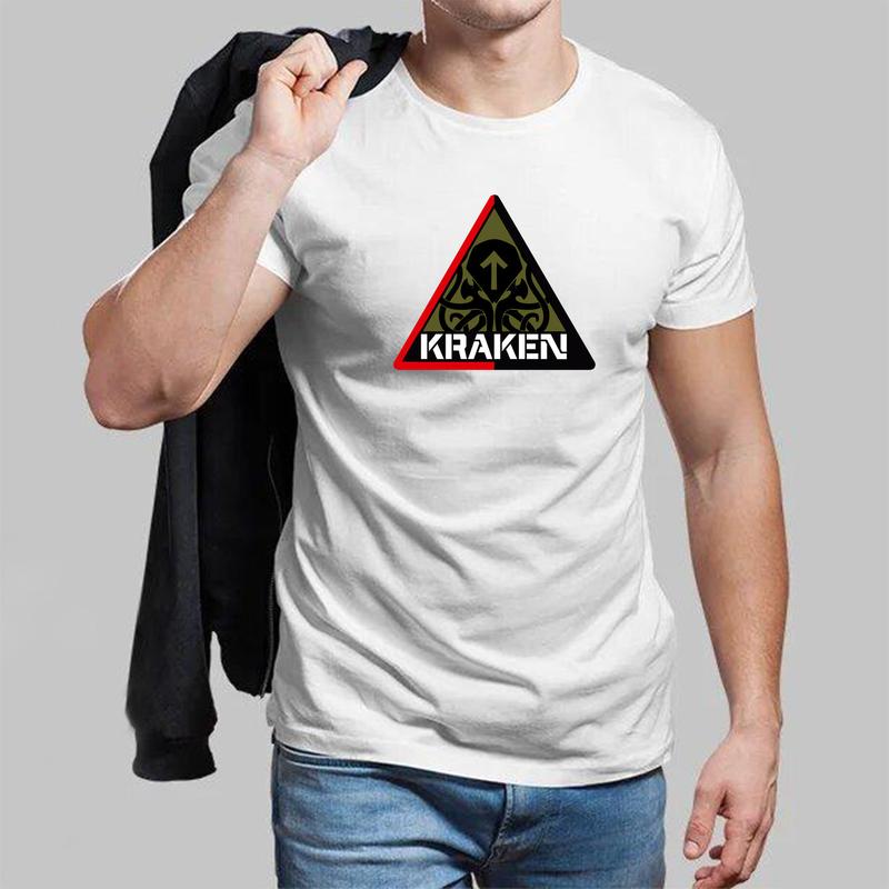 Мужская белая футболка kraken / кракен — цена 430 грн в каталоге ...