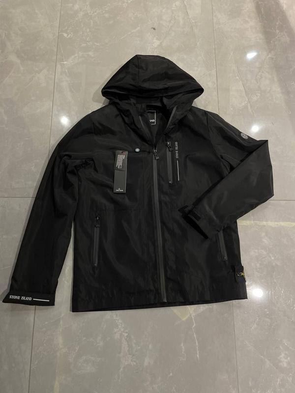 Черная ветровка стон айленд/качественная ветровка stone island ...